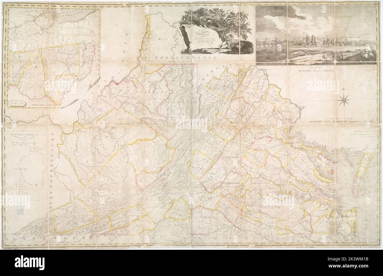 Una mappa della Virginia : formata da indagini reali, e le più recenti ...
