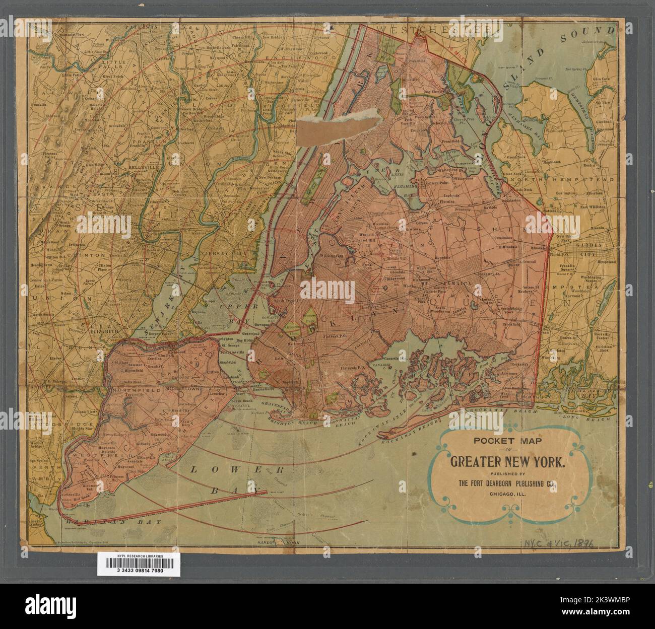 Mappa tascabile della Grande New York ; Mappa della Città di New York Realty Trust mappa della ...