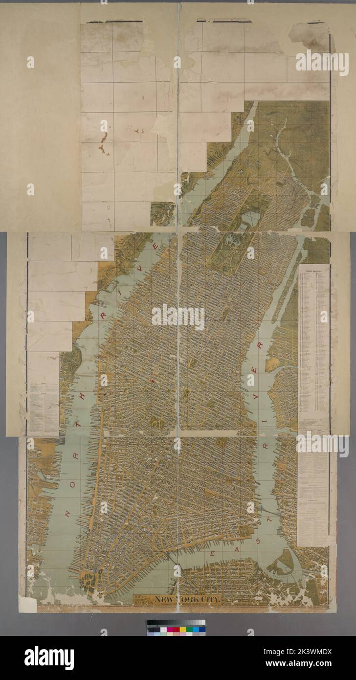 Mappa del quartiere di Manhattan, New York City. Cartografia di New ...
