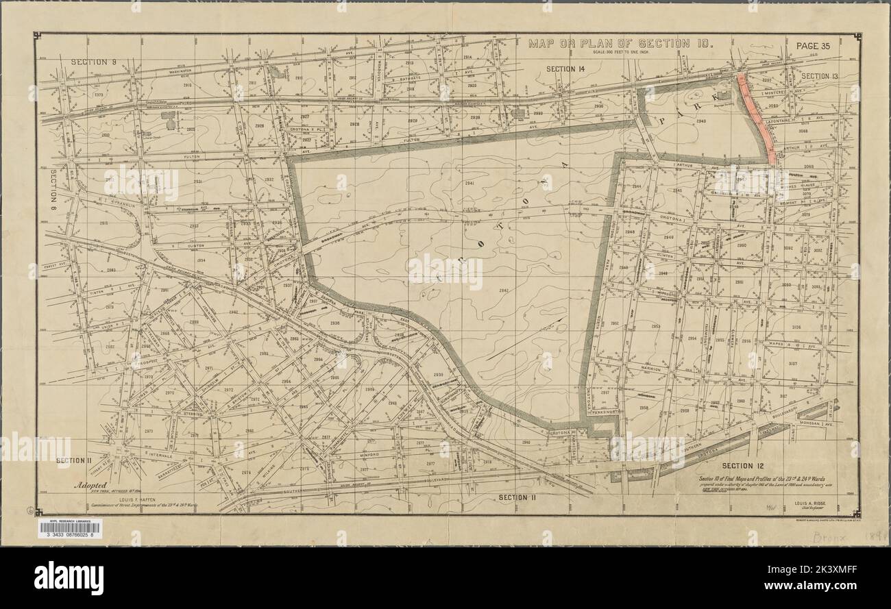 Mappa o pianta della sezione 10 Cartografia del Parco di Crotona. Mappe ...