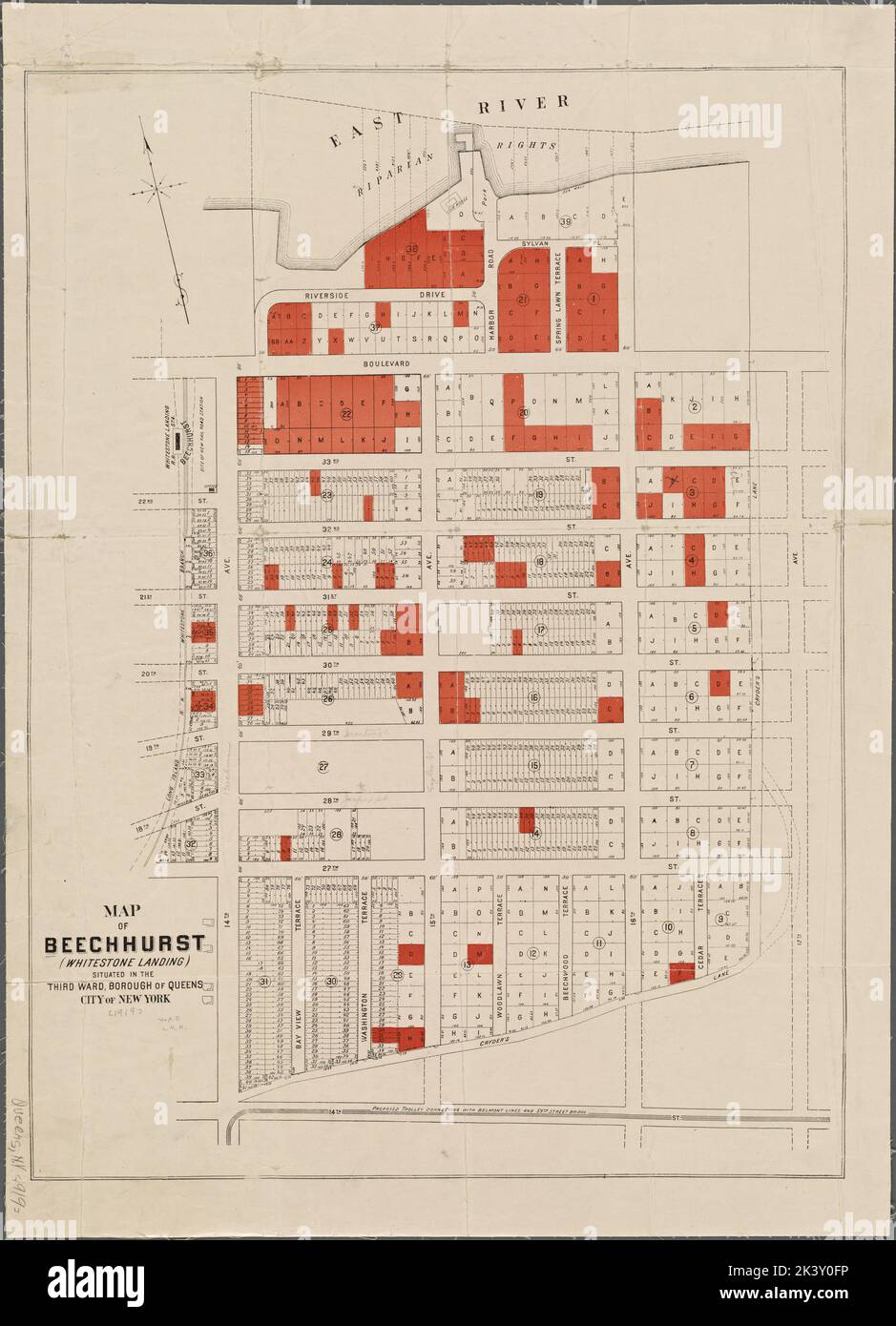 Mappa di Beechhurst (Whitestone Landing) situato nel terzo rione ...