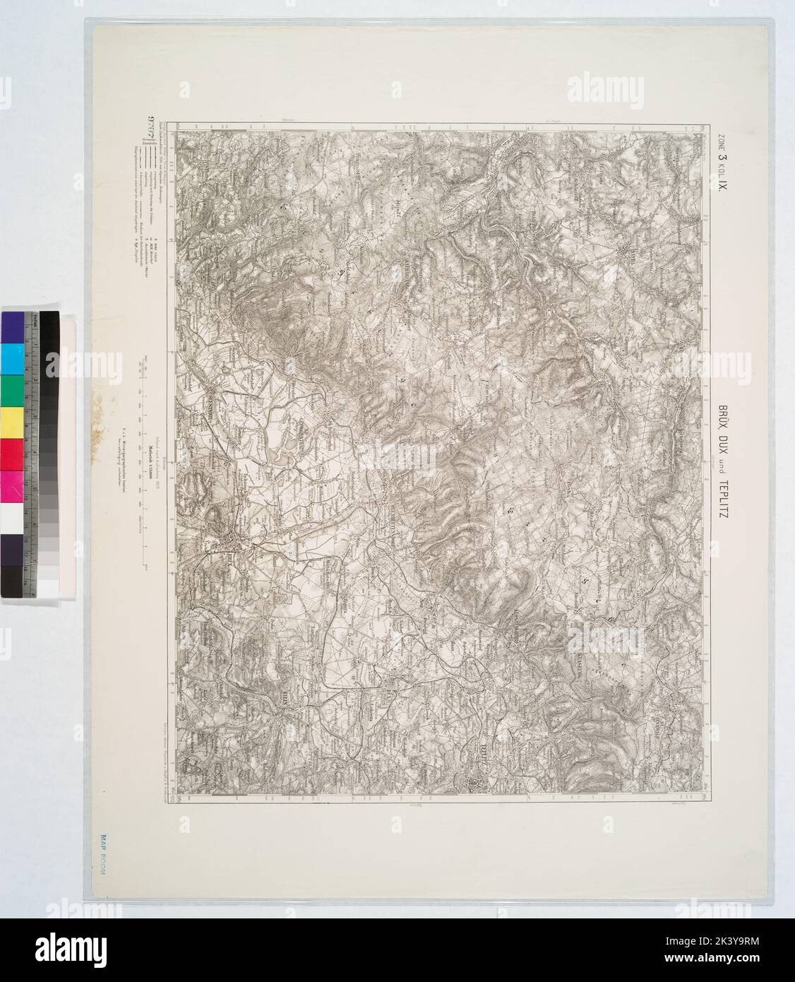 Brux, Dux und Teplitz. Cartografica. Mappe, mappe topografiche. 1912 ...