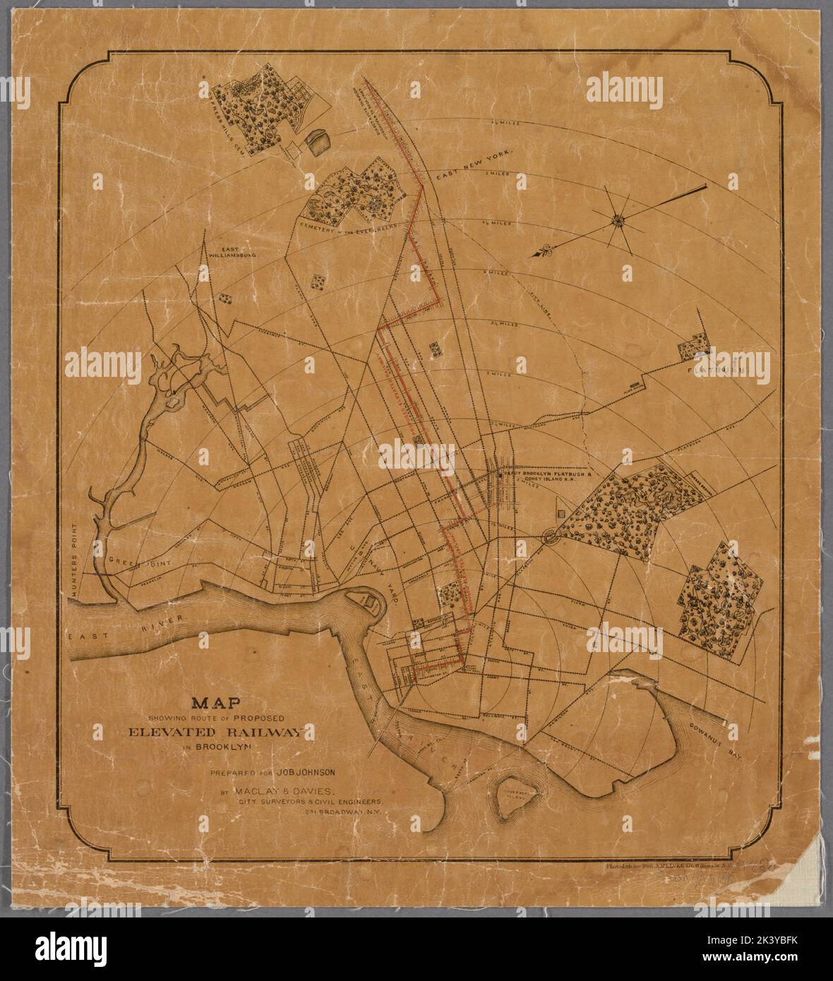 Mappa che mostra il percorso immagini e fotografie stock ad alta ...