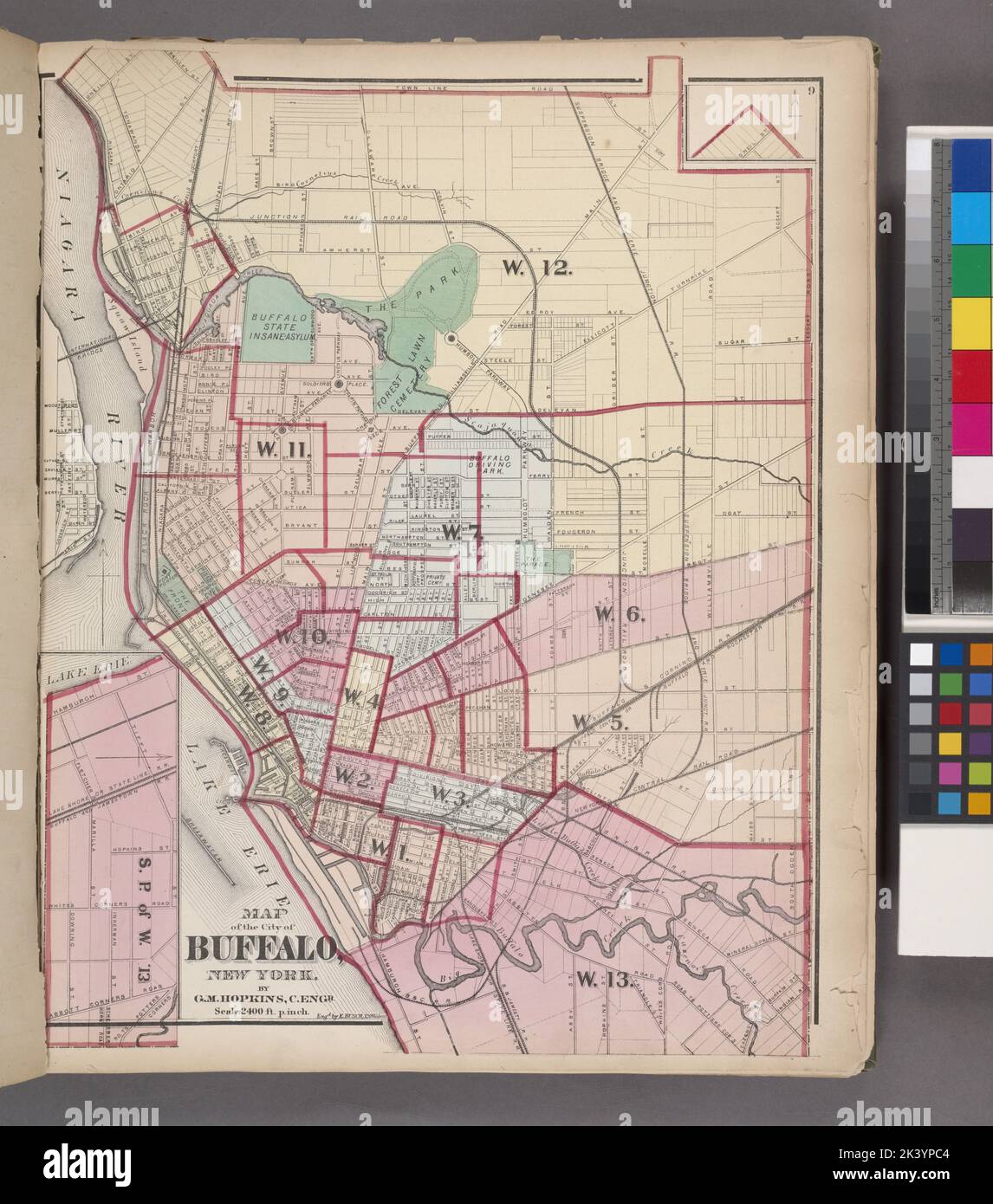 Mappa della città di Buffalo, New York. Cartografica. Mappe. 1872 ...