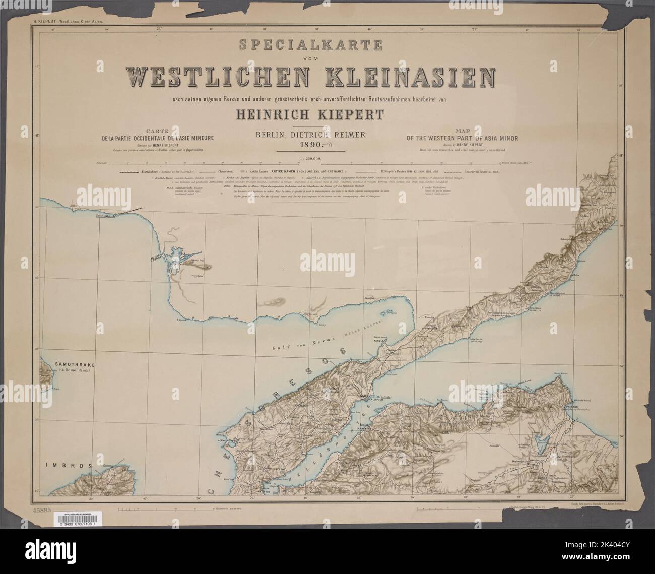 Foglio 1. 1: 250.000. Cartografica. Mappe. 1890 - 1892. Lionel Pincus e ...