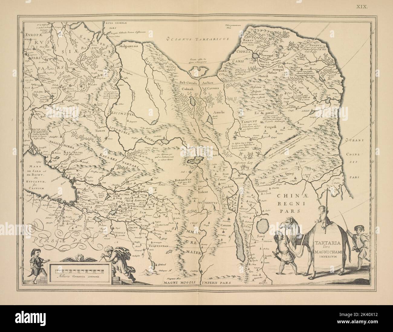 Karta Sibiri (Tartarii), izdannaia Gondiusom. 22 Una mappa della ...
