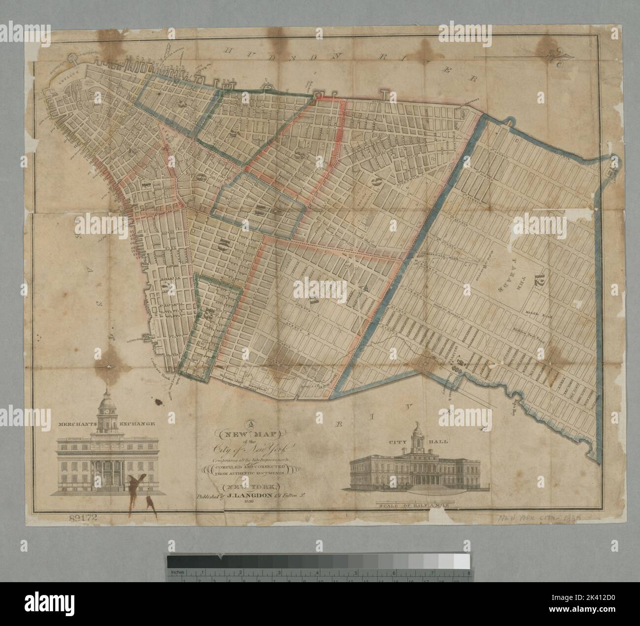 Una nuova mappa della città di New York : comprendente tutti i ...