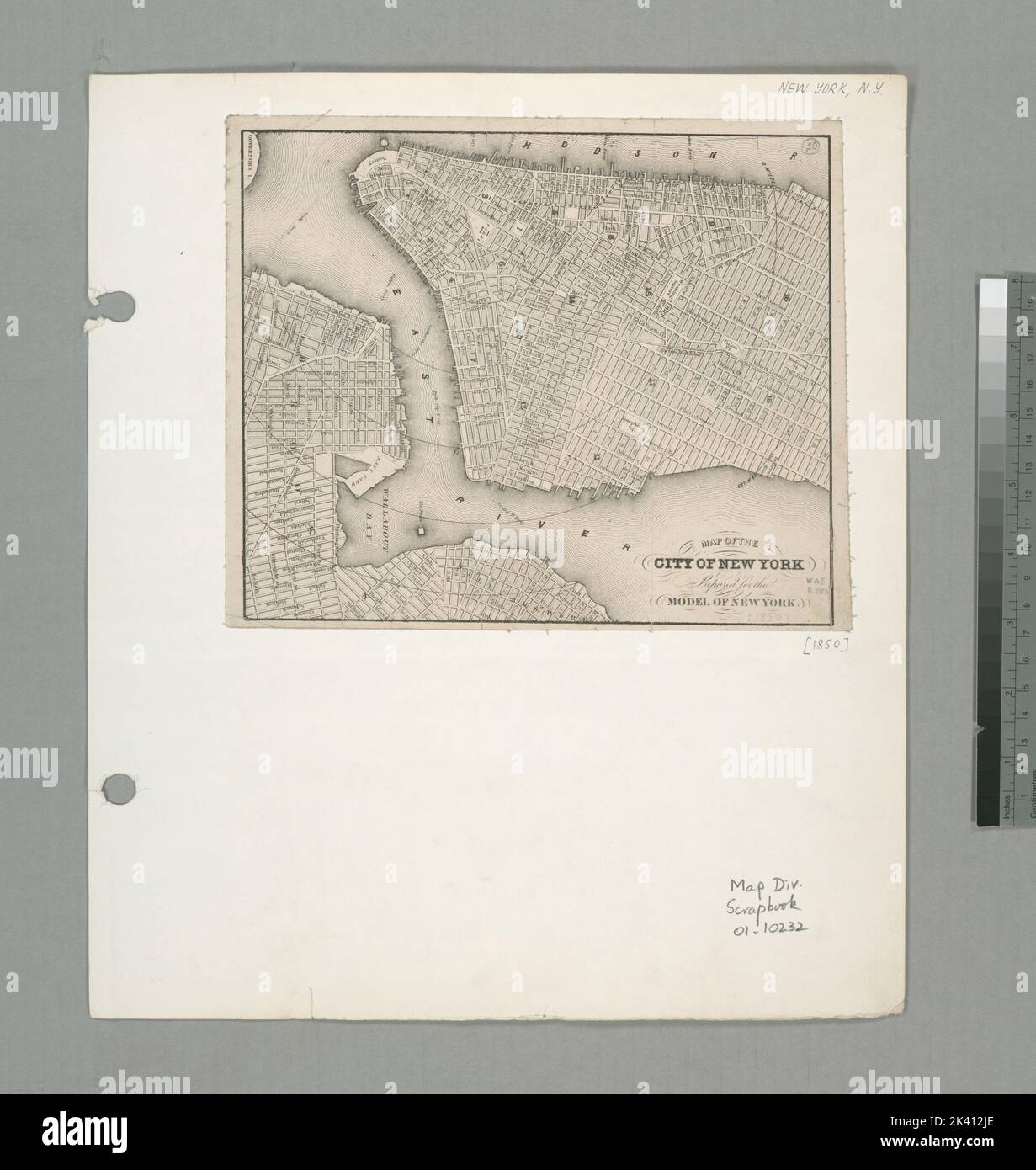 Mappa della città di New York : preparato per il modello di New York ...
