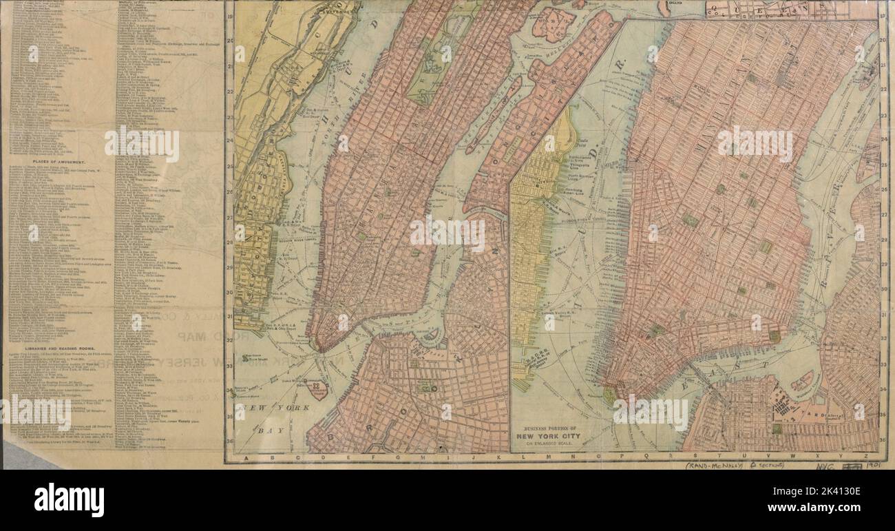 Mappa di New York: Mostra porzioni di Brooklyn, Jersey City e ...