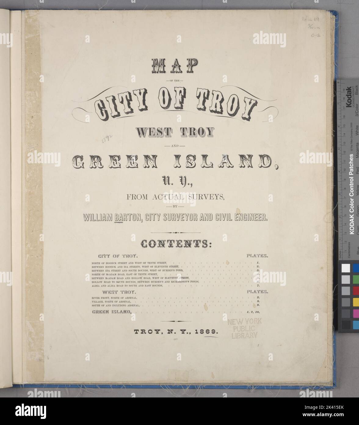 Mappa della città di Troy West Troy e Green Islands, N.Y. cartografica ...
