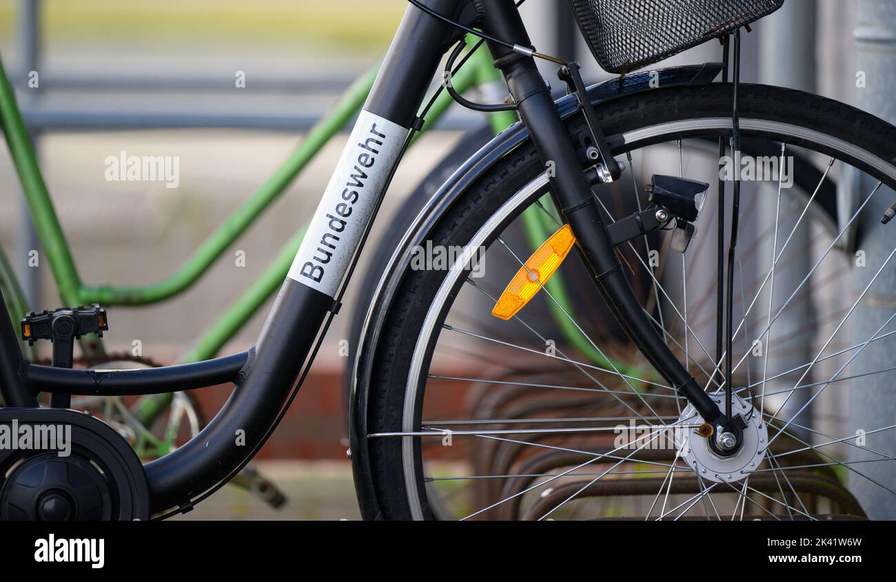 20 settembre 2022, bassa Sassonia, Faßberg: Una bicicletta con l ...