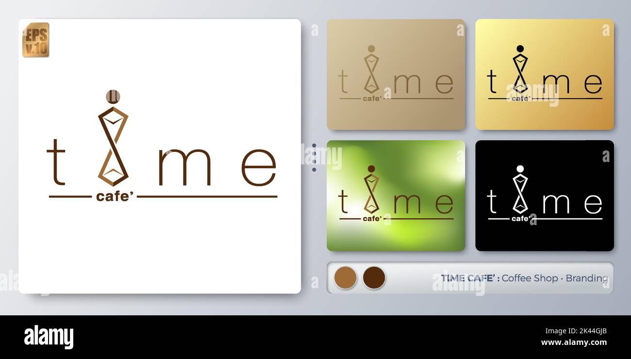 Illustrazione vettoriale a clessidra Logo design. Nome vuoto per ...