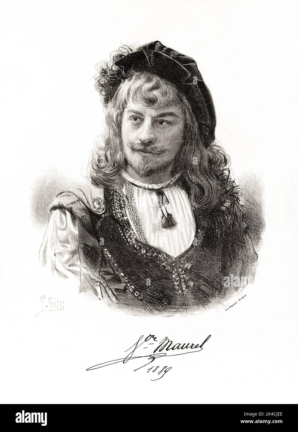 1889 , ITALIA : il celebre cantante d'opera francese Victor MAUREL ...