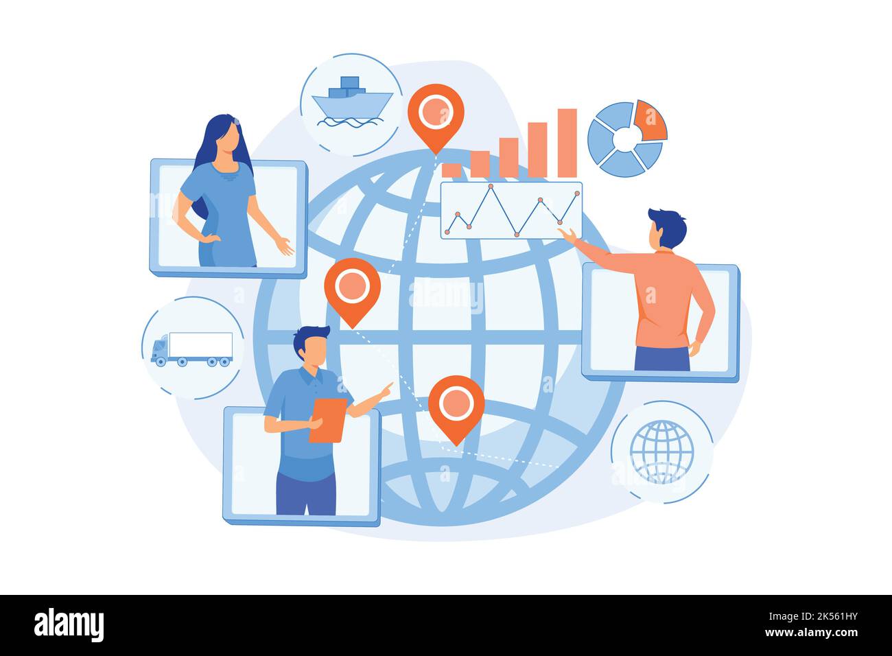 Supply chain cartoon character immagini e fotografie stock ad alta ...