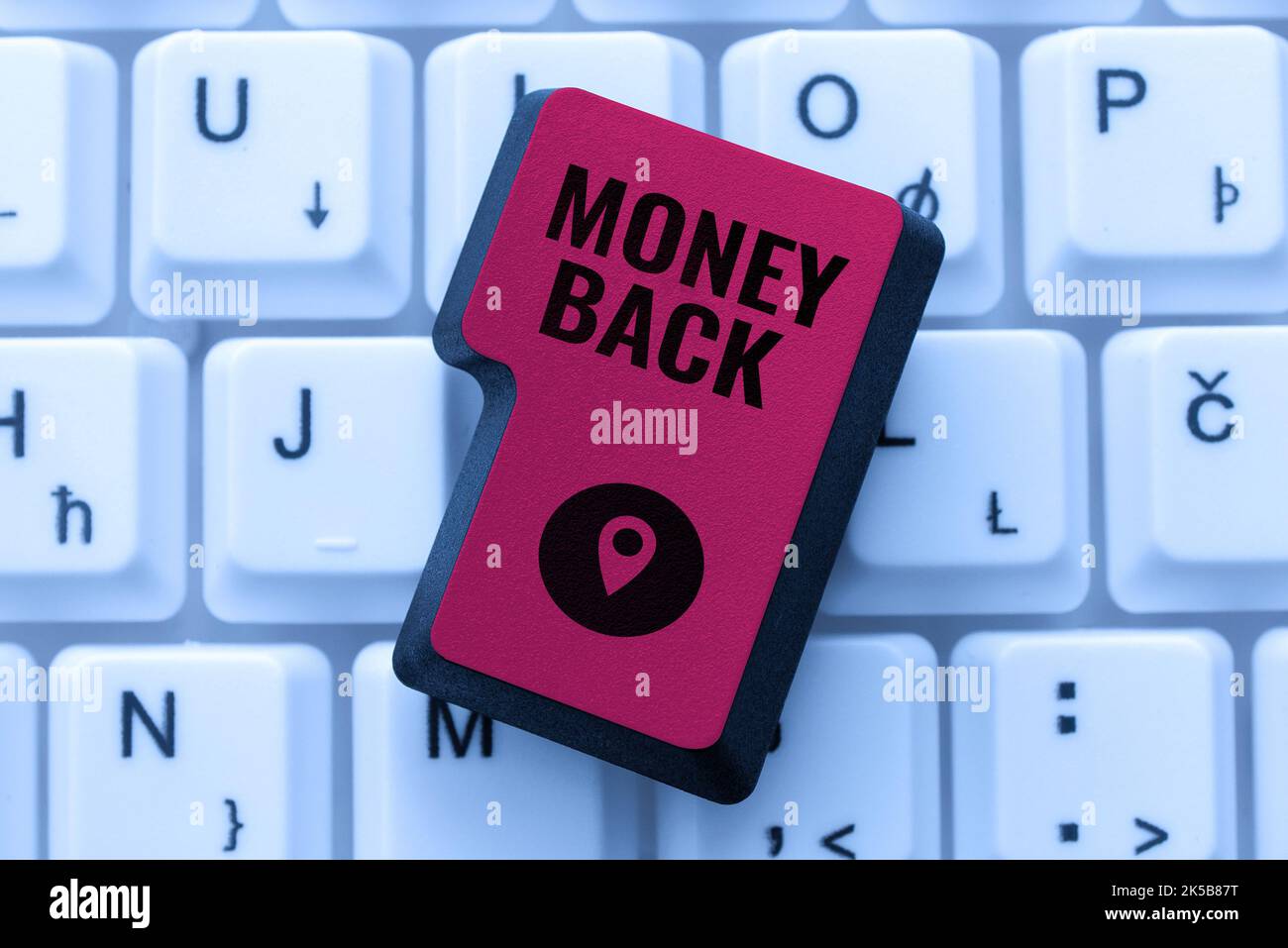 Cartello con la scritta "rimborso". Foto concettuale ottenere ciò che ...