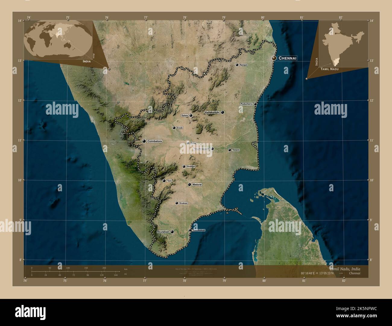 Tamil nadu mappa di localizzazione immagini e fotografie stock ad alta risoluzione - Alamy