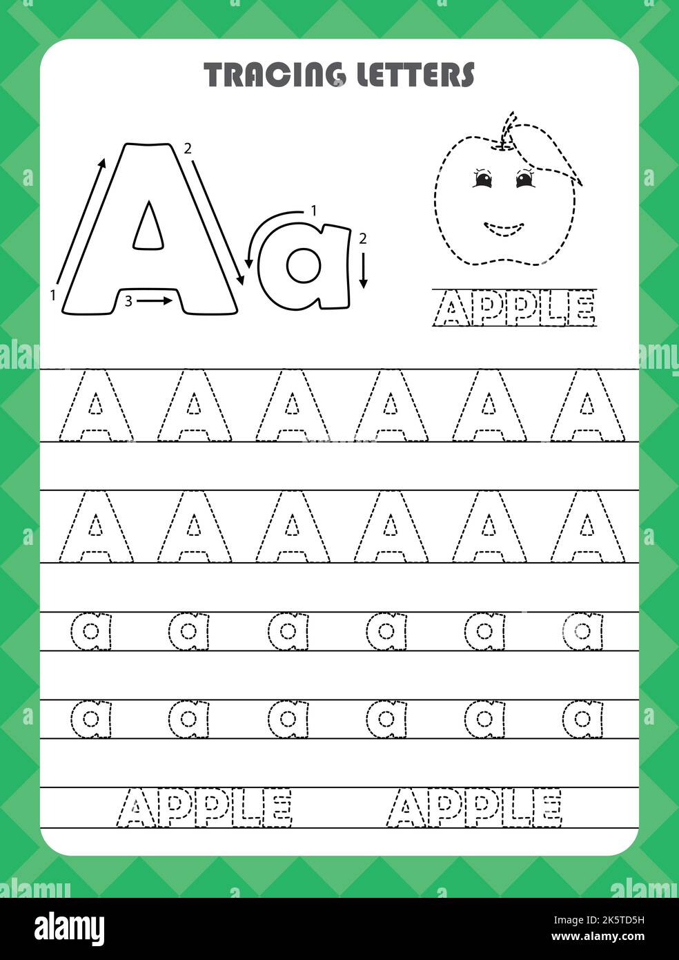 Tracciare le lettere dell'alfabeto inglese e riempire i colori in ...