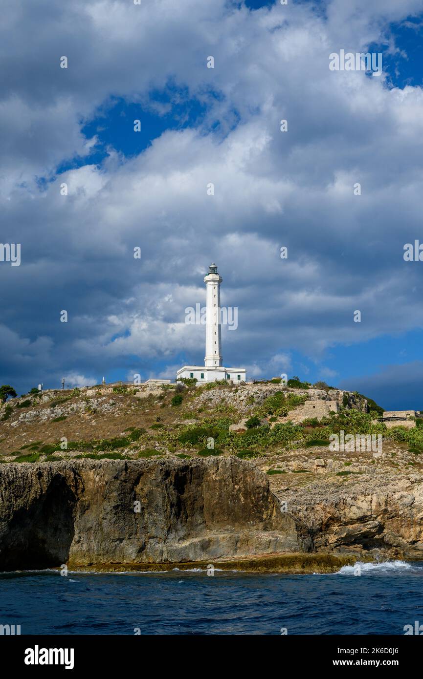 Basilica di Santa Maria de Finibus Terrae e il faro di Santa Maria di ...