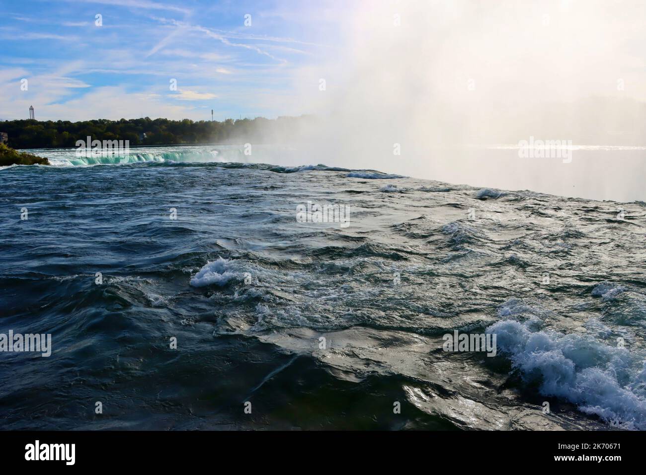 Le cascate Horseshoe delle cascate del Niagara viste dal lato americano delle cascate Foto stock ...