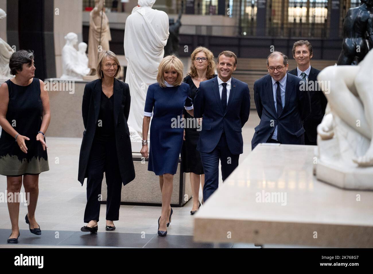 Il presidente francese Emmanuel Macron e sua moglie Brigitte Macron ...