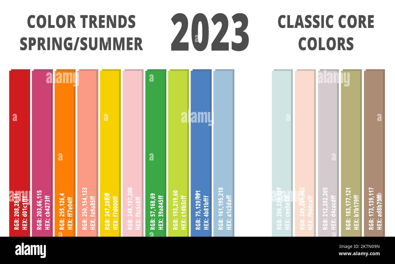 Pantone colors of the year 2023 immagini e fotografie stock ad alta ...