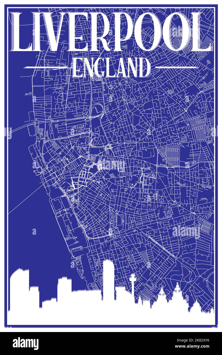 Liverpool in bianco e nero Immagini Vettoriali Stock - Alamy