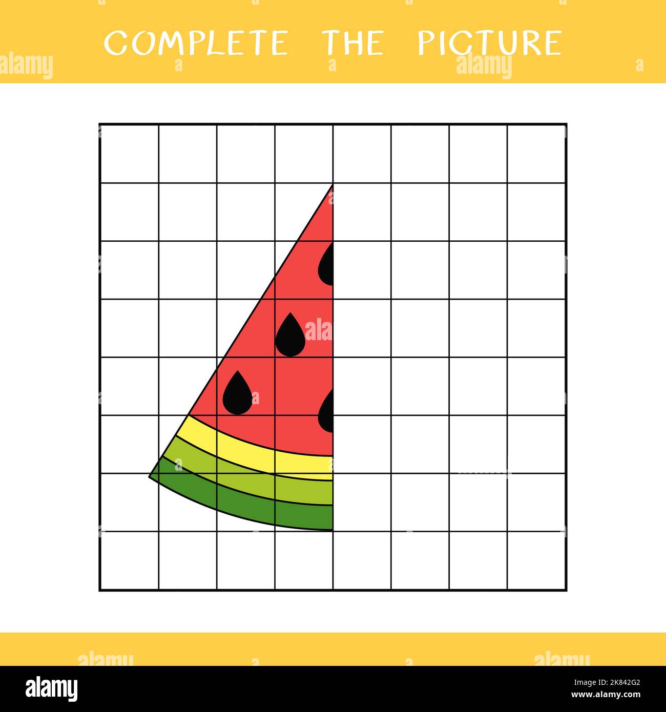 Fetta di anguria disegno da colorare immagini e fotografie stock ad ...