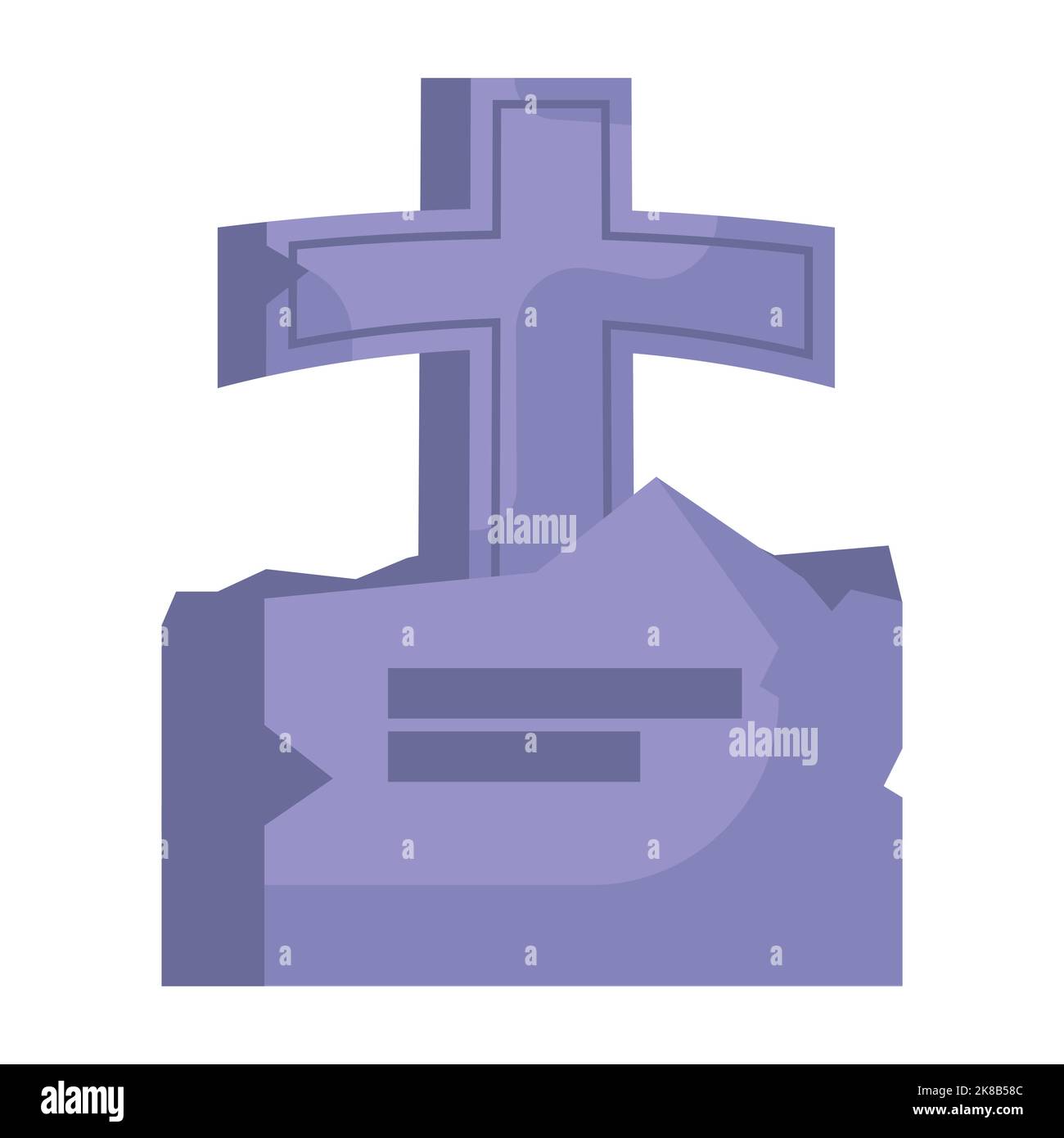 Icona di lapide fumetto o lapide per la tomba. Lapide di morte per ...