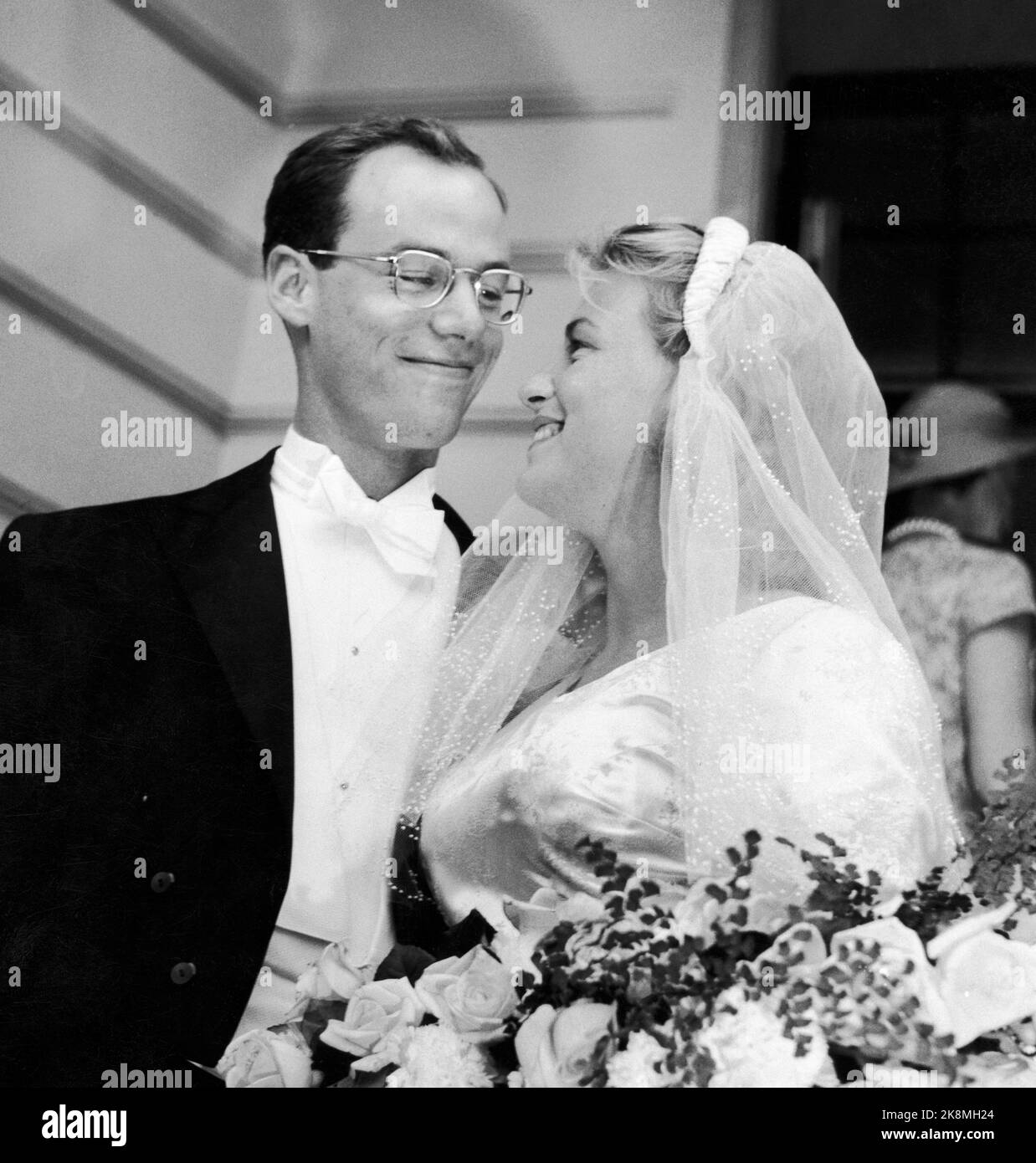 Søgne Agosto 22, 1959. Grande stand a Søgne quando la figlia del ...