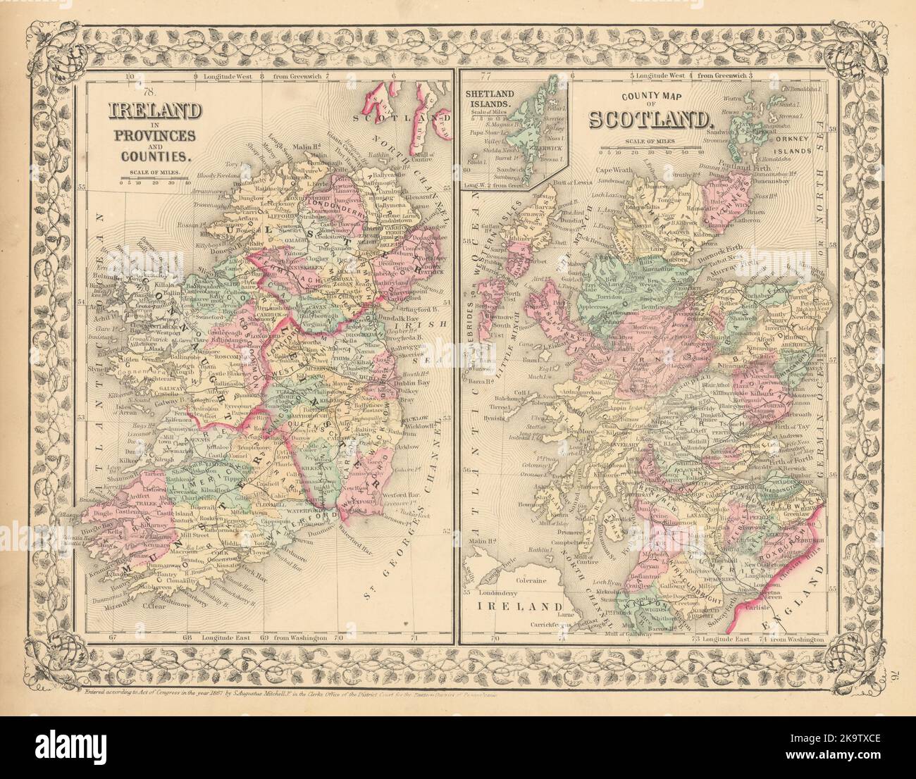 Mappa mitchell dell'irlanda immagini e fotografie stock ad alta ...