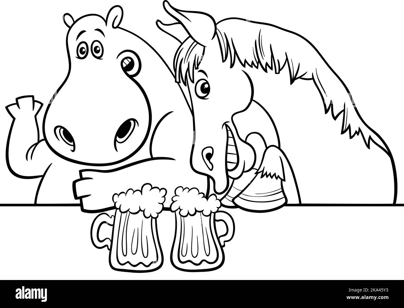 Cavallo disegno da colorare Foto e Immagini Stock in Bianco e Nero - Alamy