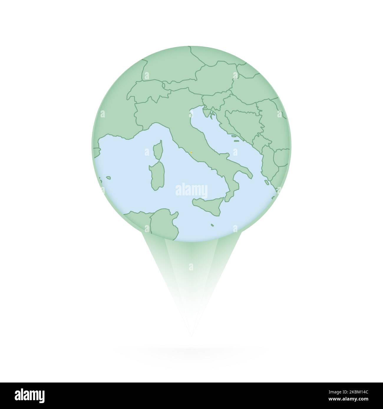 Mappa della Città del Vaticano, elegante icona della posizione con ...