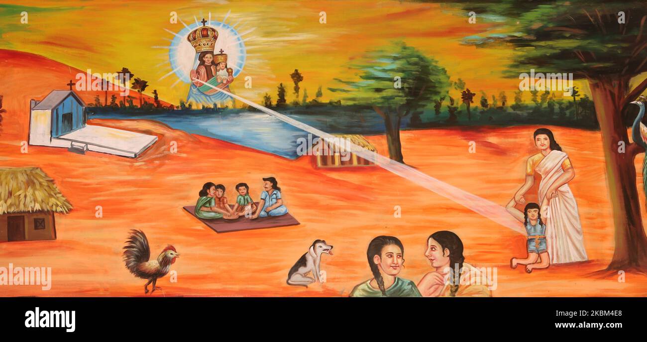 Dipinti raffiguranti i molti miracoli della Chiesa di Athisaya Manal ...