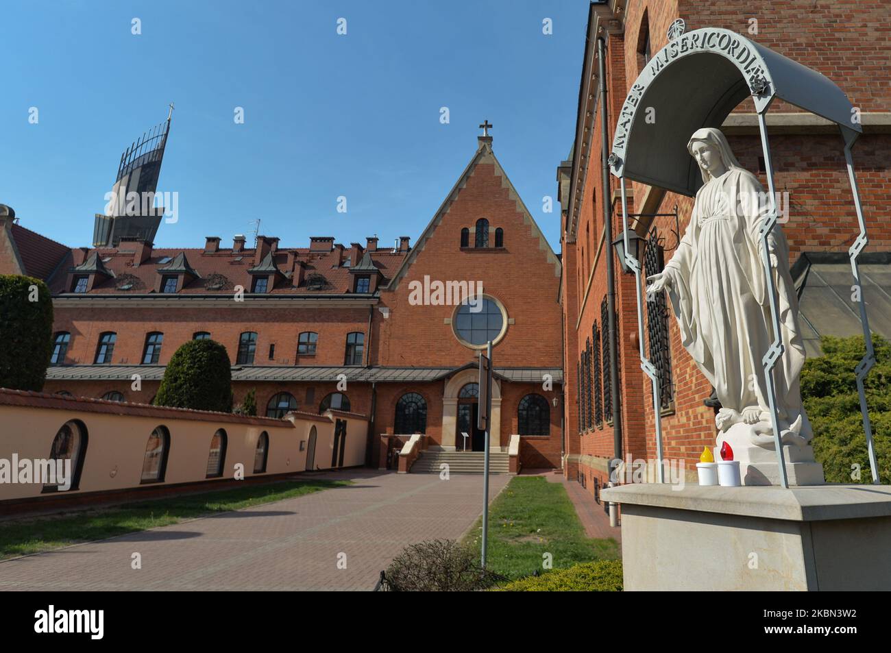 A view of the monastery complex of the Sisters of Our Lady of Mercy in Krakow, seen on the eve ...