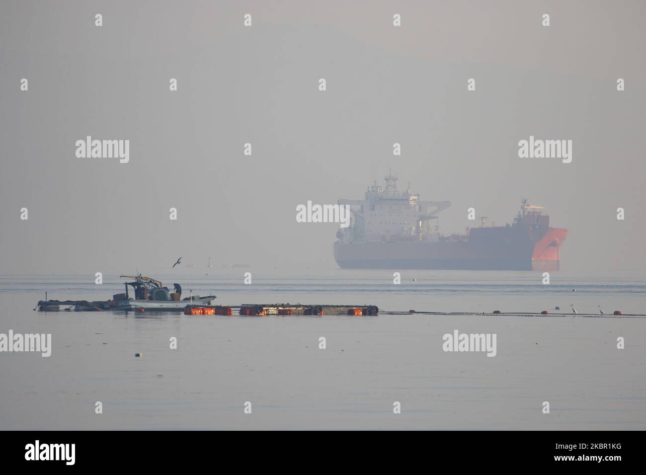 A View scene of Bulk carrier commissioning for deliver vessel near ...