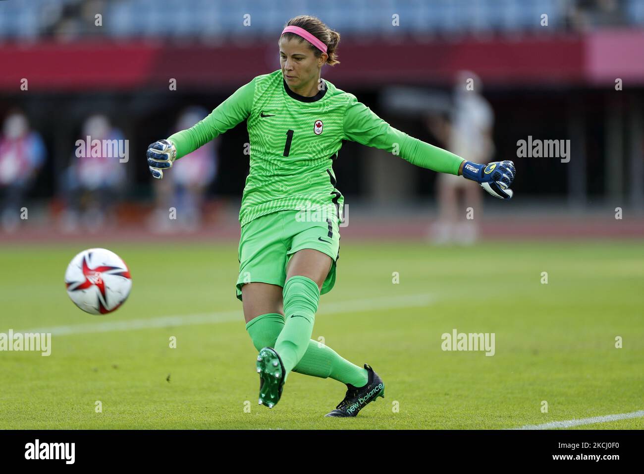 (1) Stephanie Labbe portiere del Team Canada durante la finale ...