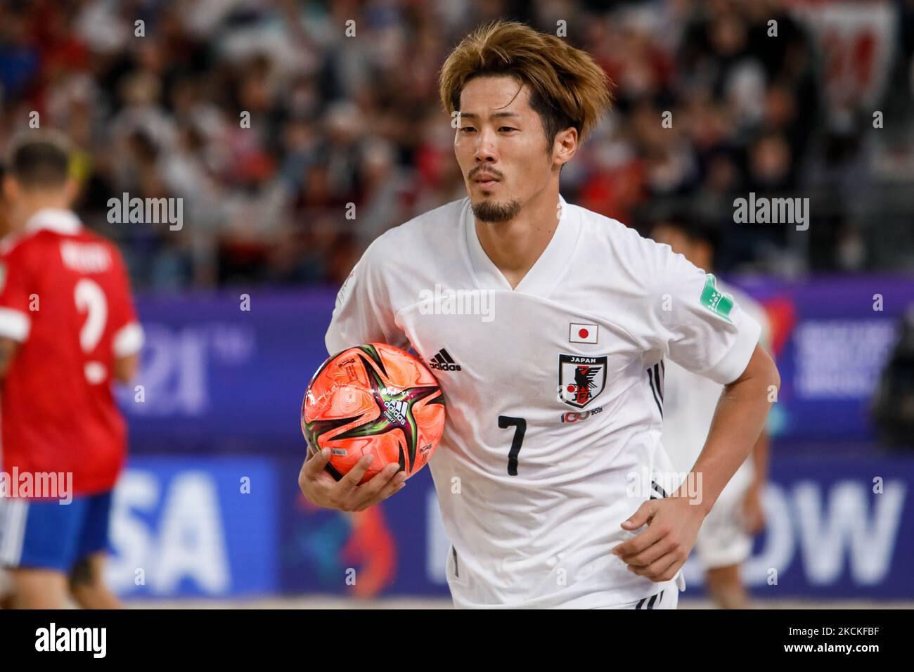 Takaaki Oba del Giappone durante la partita finale della Coppa del mondo di calcio FIFA Beach ...