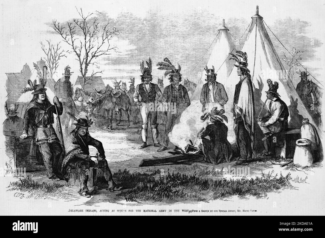 Storia dei nativi americani del delaware Foto e Immagini Stock in ...