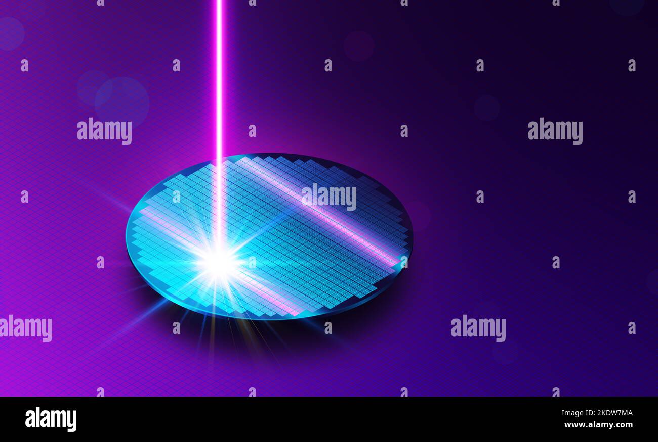 Concetto di litografia ultravioletta estrema - EUV e EUVL - un impulso ...