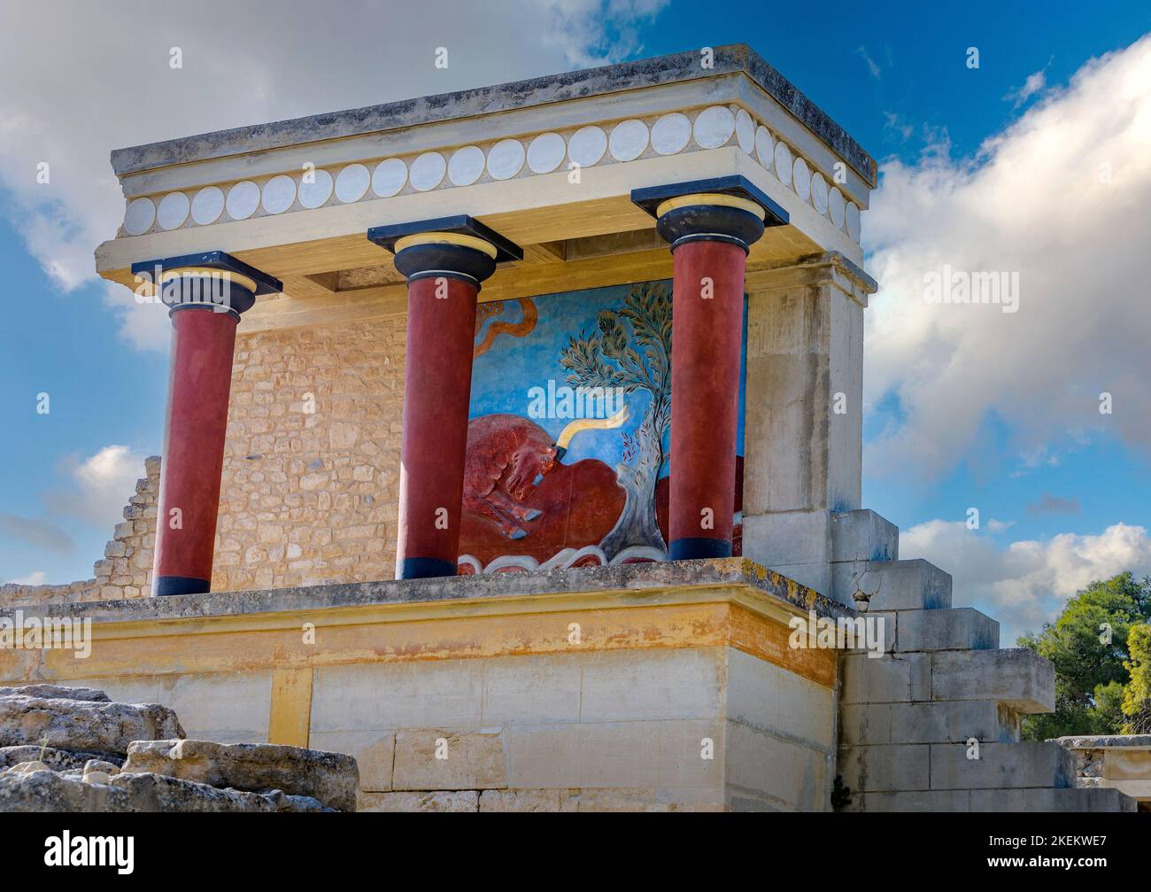Palazzo di Cnosso. Creta, Grecia. Palazzo di Cnosso - il più grande ...