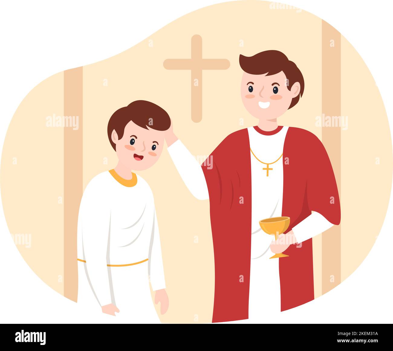 Sacerdote battesimo Immagini Vettoriali Stock - Alamy