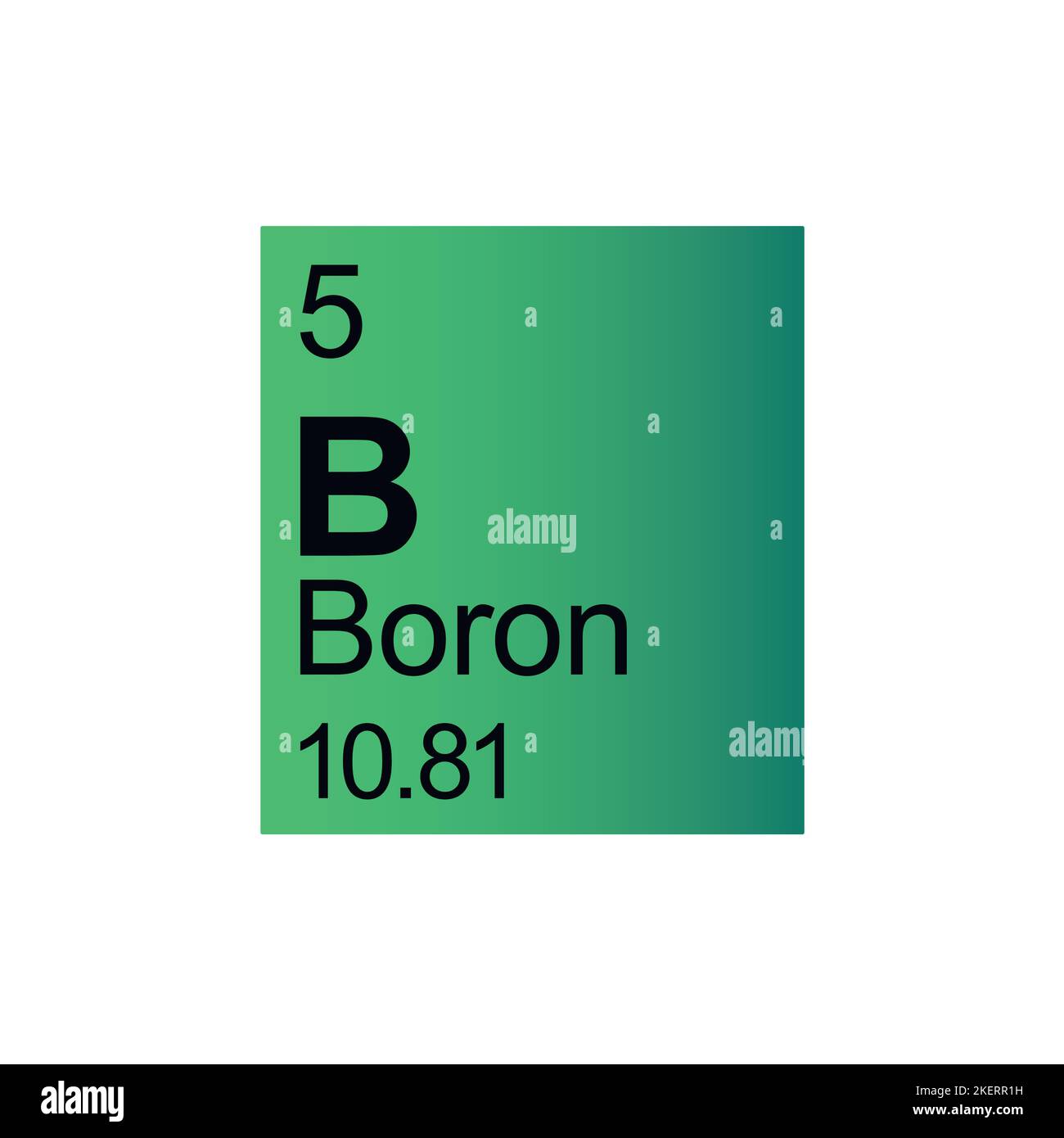 Elemento chimico di boro della Tavola periodica di Mendeleev su sfondo ...