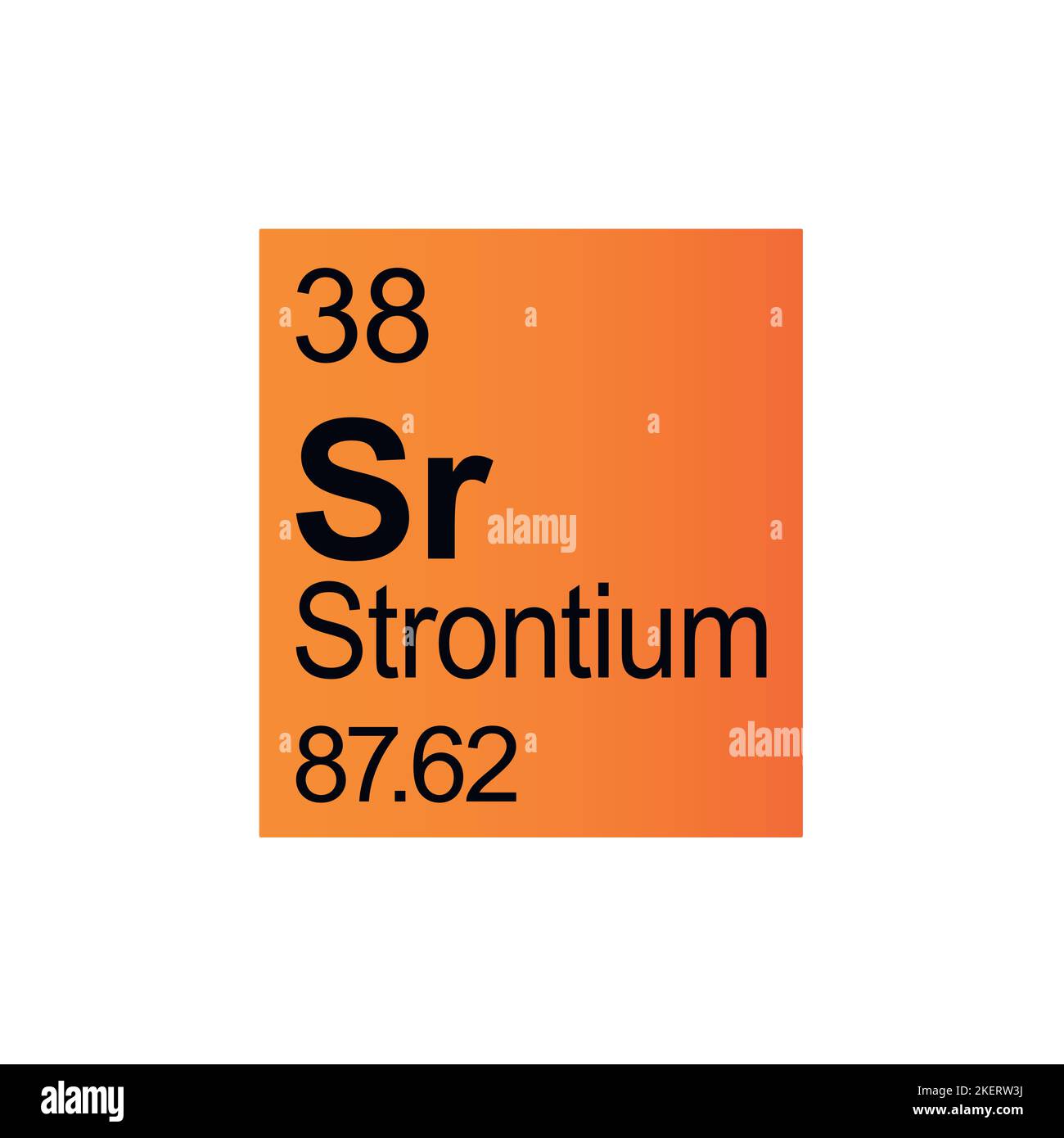 Stronzio elemento chimico di Mendeleev Tavola periodica su sfondo ...