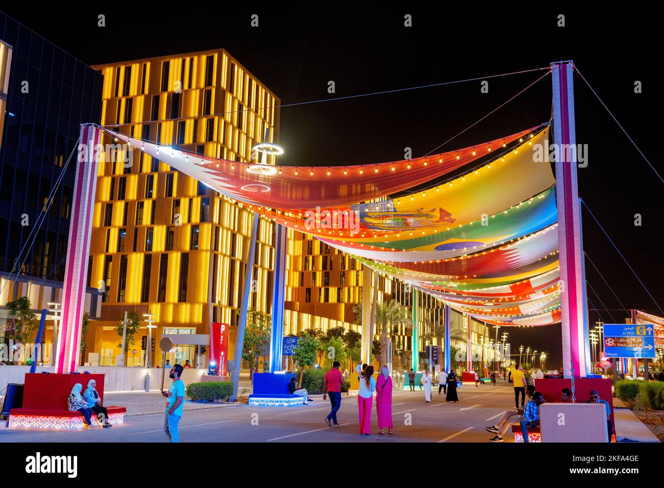 Coppa del mondo FIFA Qatar 2022 ospitato da Lusail City Lights in Qatar ...