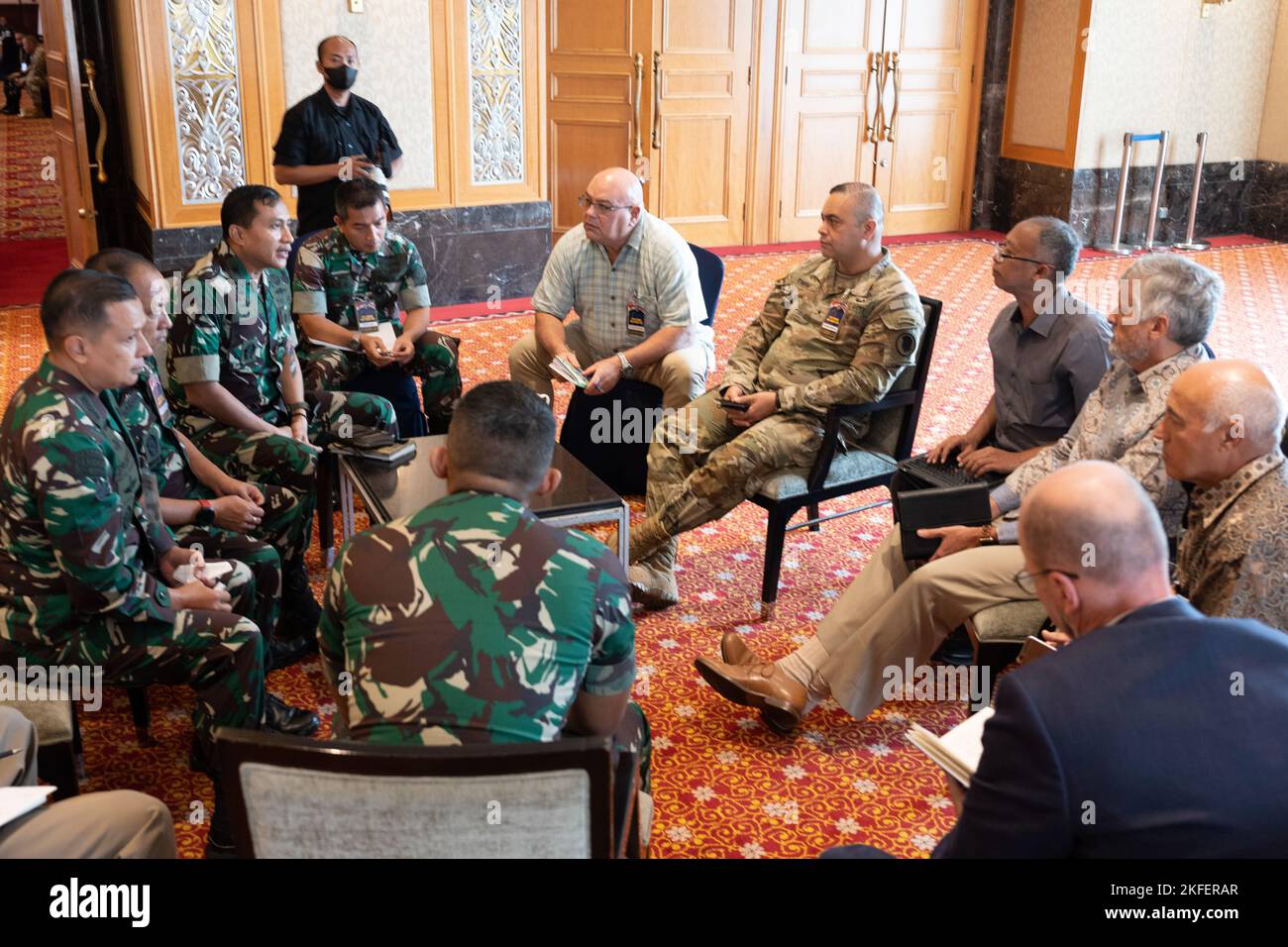 Gli alti dirigenti della Tentara Nasional Indonesia (TNI, forze Armate ...