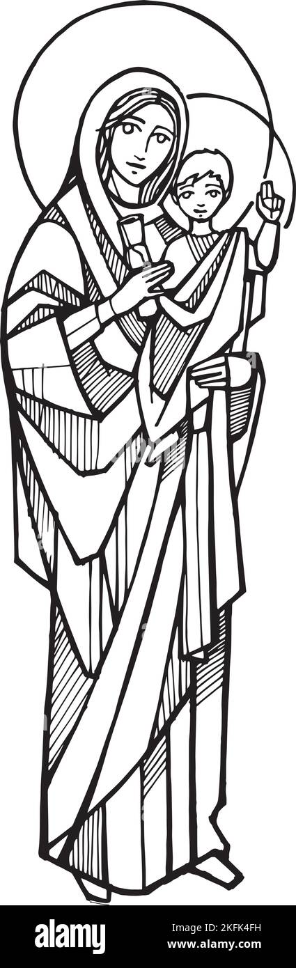 Santa maria regina degli apostoli Immagini Vettoriali Stock - Alamy