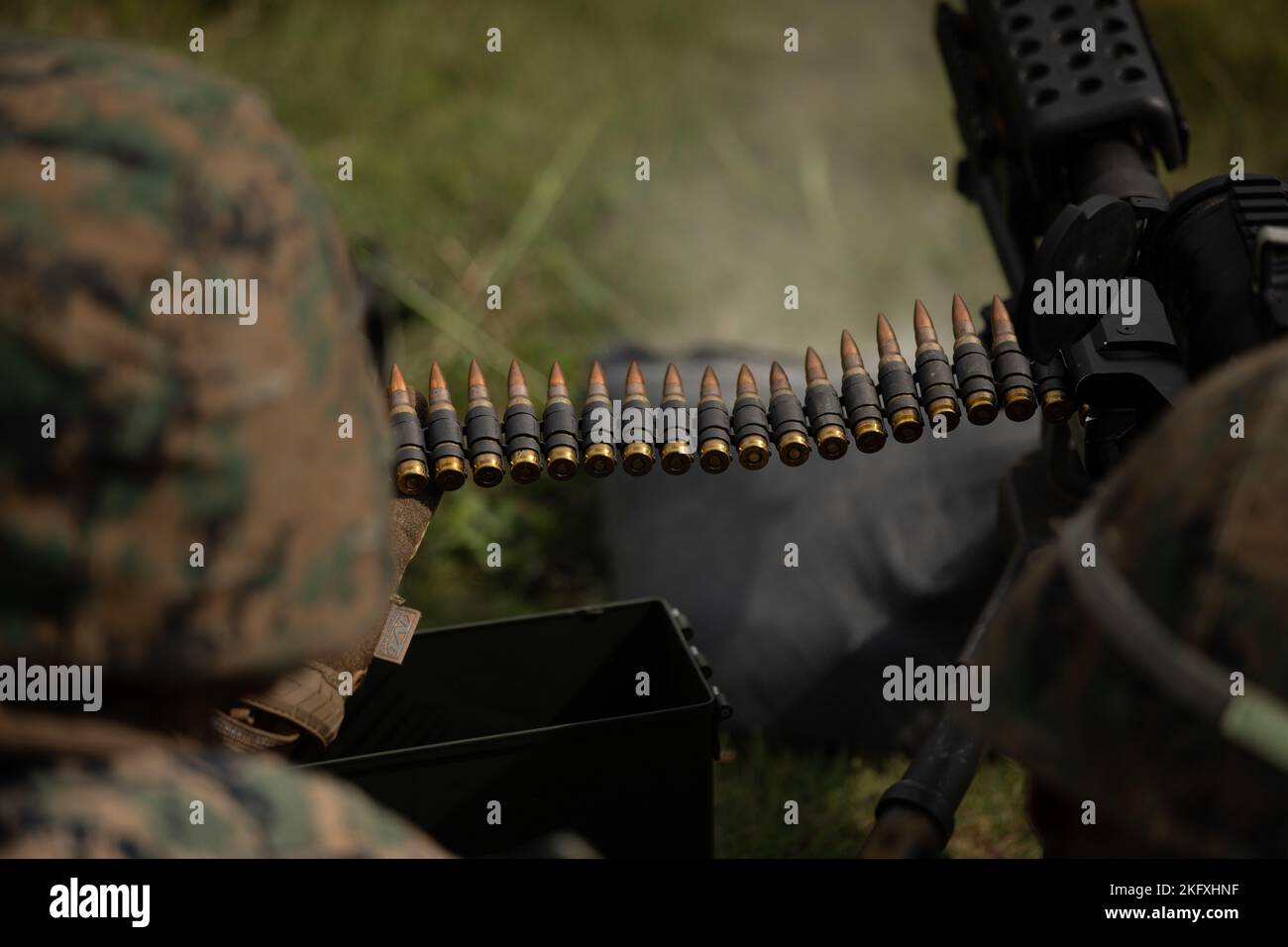 Corpo marino statunitense Lance CPL. Hunter Cazier, un operatore di ...