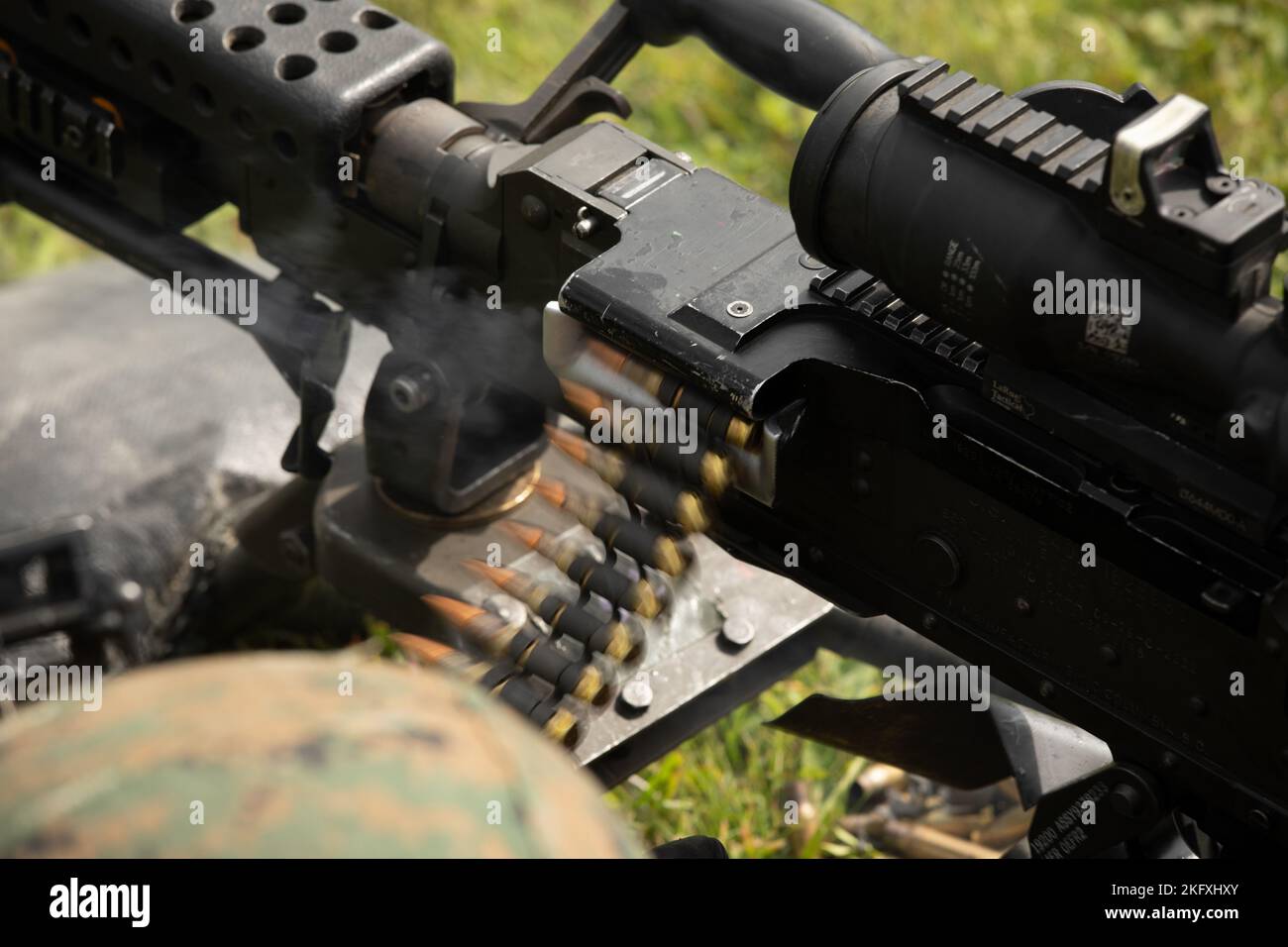 STATI UNITI Tyler Belanger, un operatore di veicoli a motore con Battle ...