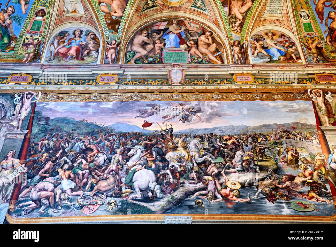 Roma Lazio Italia. I Musei Vaticani della Città del Vaticano. Affreschi ...