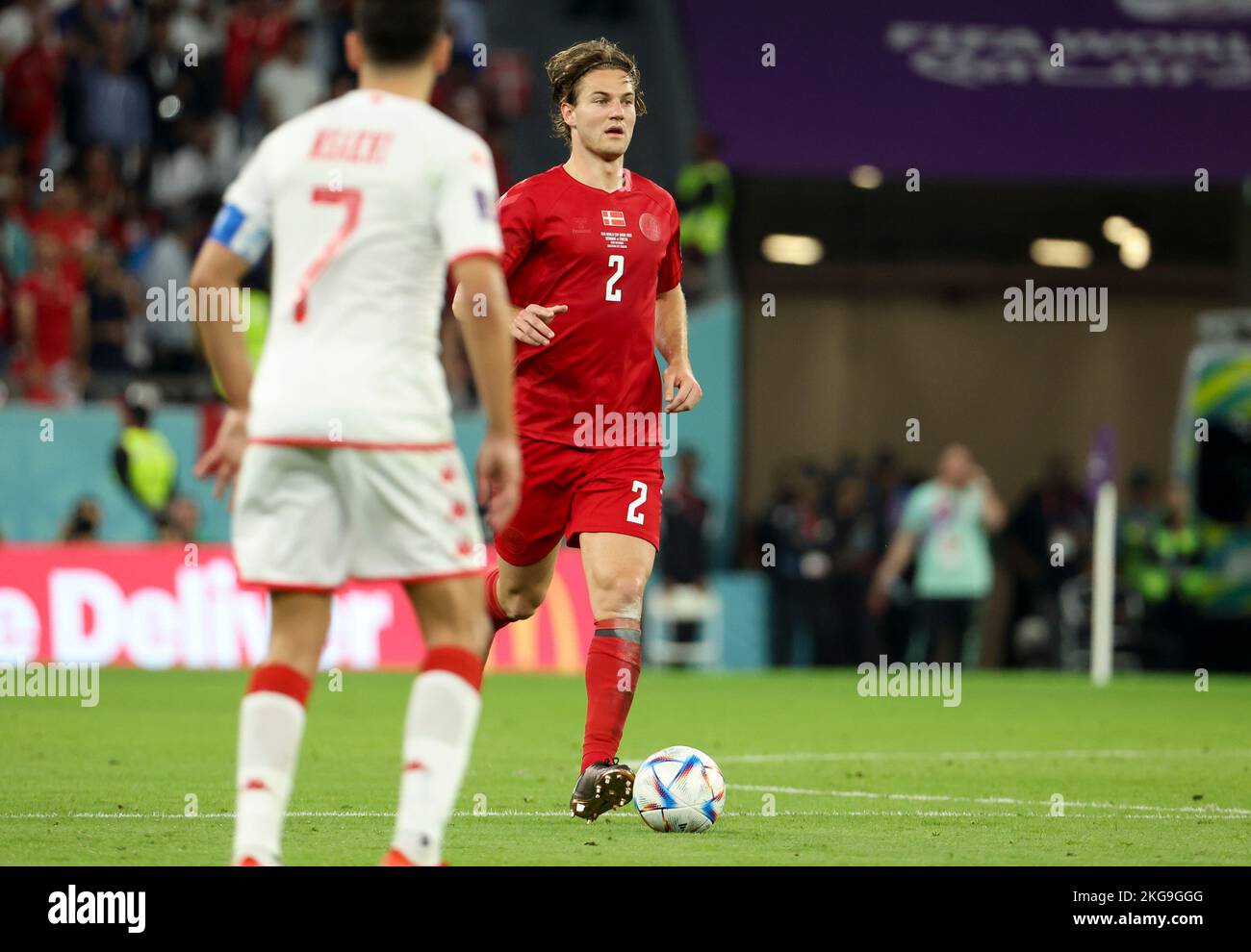 Doha, Qatar - 22 novembre 2022, Joachim Andersen di Danimarca durante ...